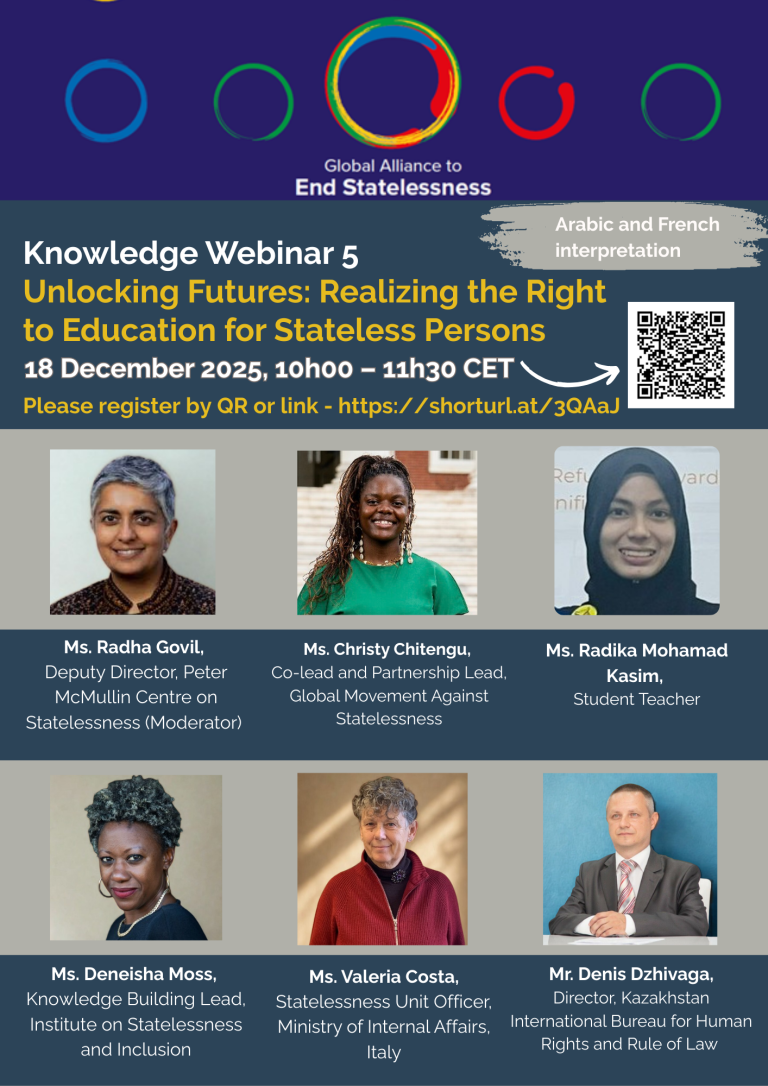 Realizing the Right to Education for Stateless Persons - Global ...